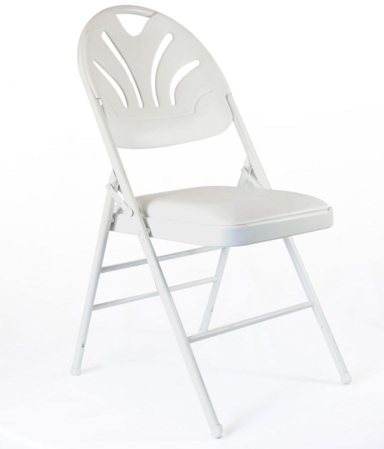 Round-Back Padded-Seat Folding Chair - Noel Lesley Event Services